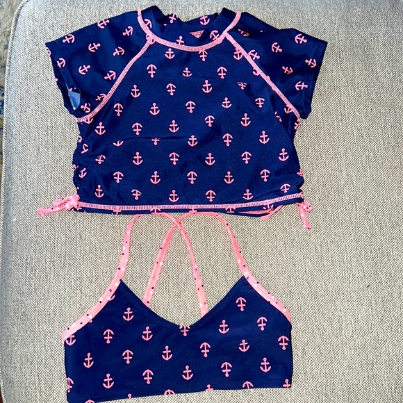 Cat & Jack | Swim | 355 Girls Nautical Swim Tops With Anchors | Poshmark